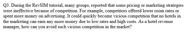 Solved Q3. During the RevSIM tutorial, many groups, reported | Chegg.com