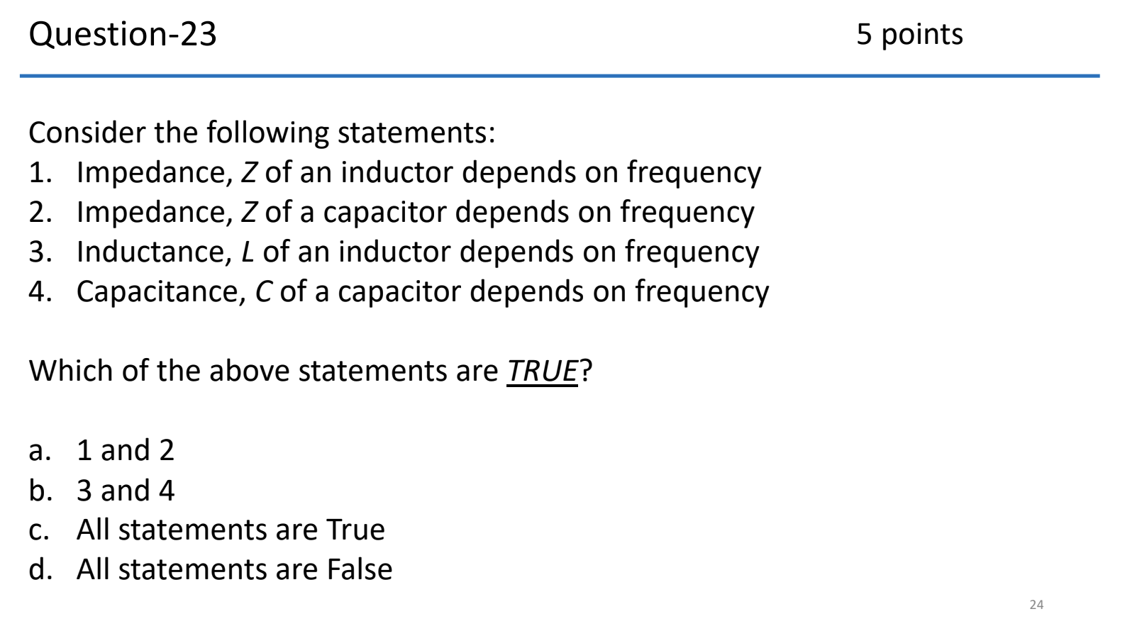 Solved Question 23 5 Points Consider The Following