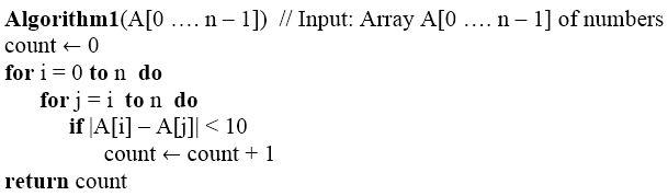 Solved Algorithm1(A[O .... n - 1]) // Input: Array A[O .... | Chegg.com