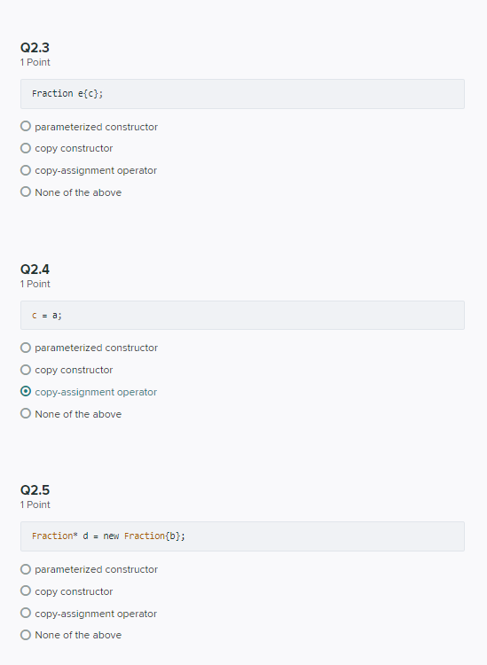 Solved Q2.3 1 Point Fraction e{c}; O parameterized | Chegg.com