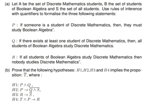 (a) Let A be the set of Discrete Mathematics | Chegg.com