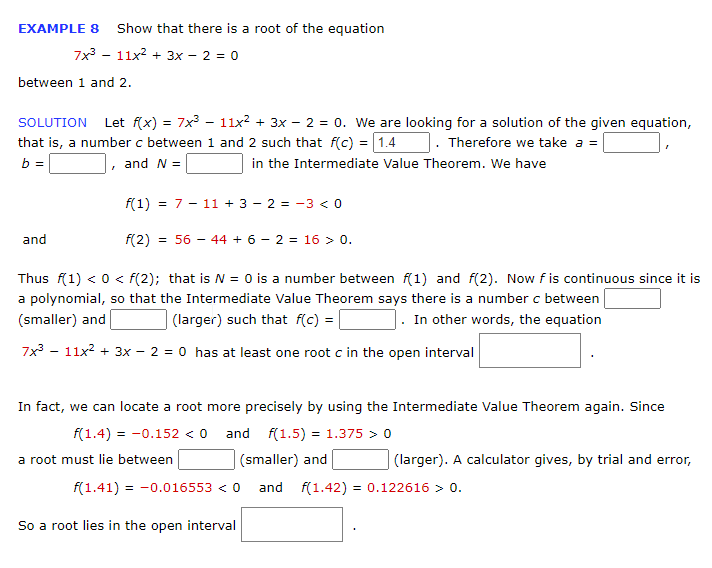 Solved EXAMPLES Show that there is a root of the equation | Chegg.com