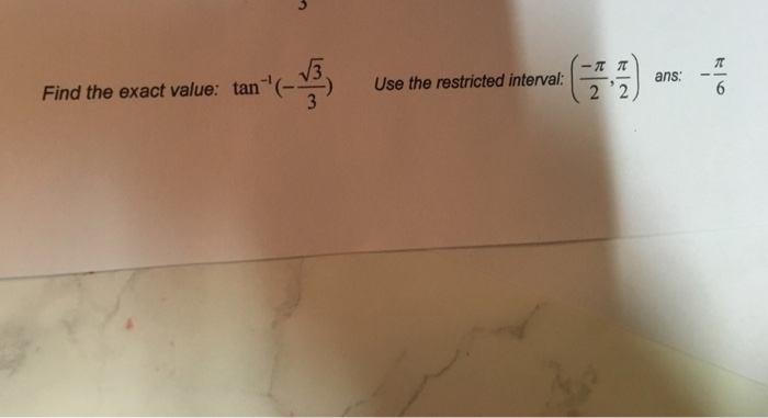 Solved Find the exact value: m"(-3) Use the restricted | Chegg.com
