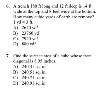 Solved 6. A trench 180 ft long and 12 ft deep is 14 ft wide | Chegg.com