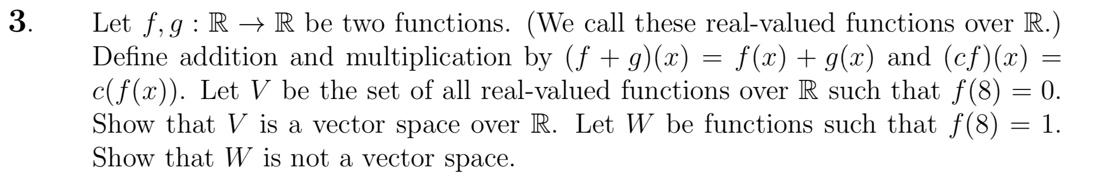 Solved Let f,g: R + R be two functions. (We call these | Chegg.com