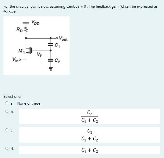 Solved For the circuit shown below, assuming Lambda = 0. The | Chegg.com
