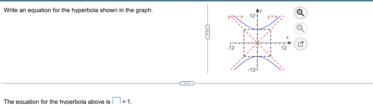 Solved Write an equation for the hyperbola shown in the | Chegg.com