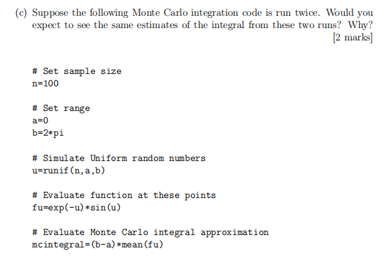Q.3 (10 marks] (a) Explain how to use simple Monte | Chegg.com