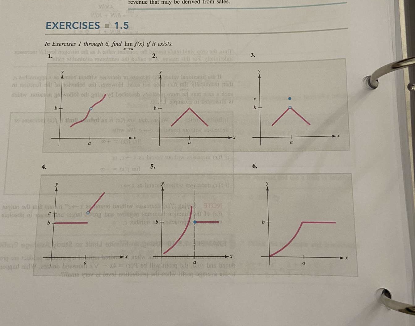 Solved In Exercises 1 through 6 , find limx→af(x) if it | Chegg.com