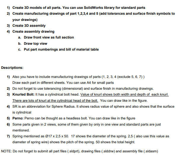 1) Create 3D models of all parts. You can use | Chegg.com