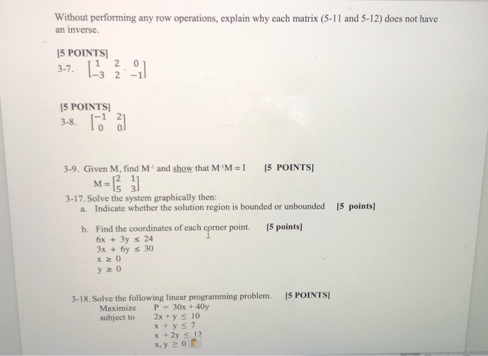 Solved Without performing any row operations, explain why | Chegg.com