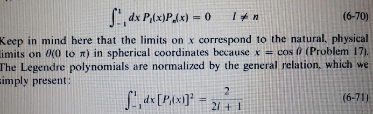 Solved 17. Show that the orthogonality integral for the | Chegg.com