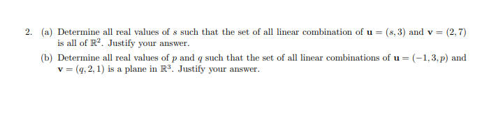 Solved (a) ﻿Determine all real values of s ﻿such that the | Chegg.com