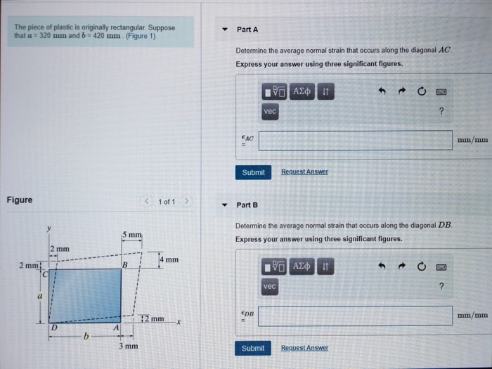 Solved The piece of plastic is originally rectangular | Chegg.com