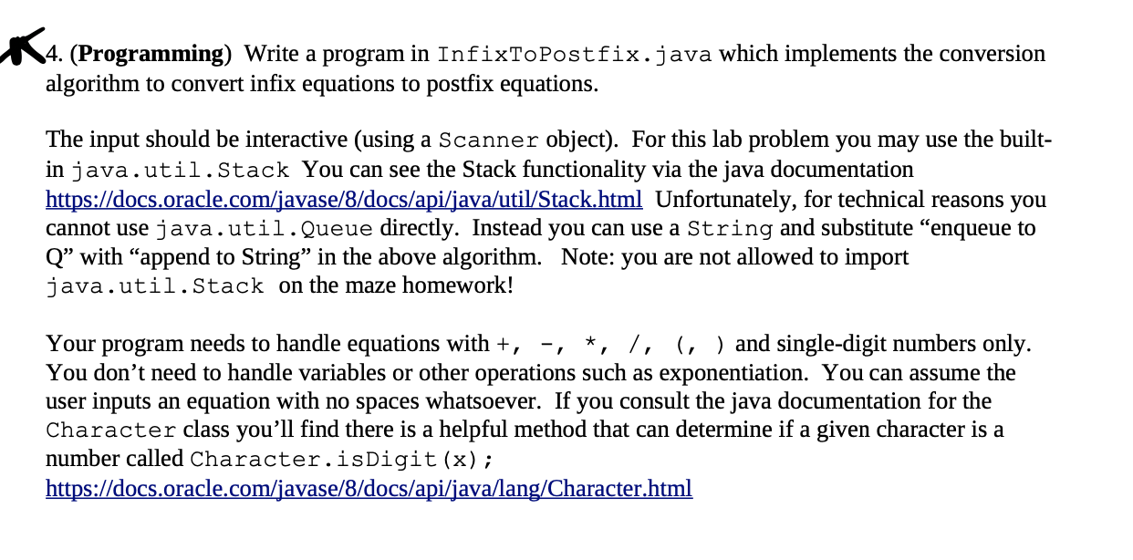 Solved 4. (Programming) Write a program in InfixToPostfix. | Chegg.com