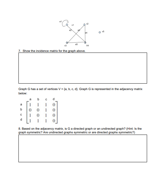 Solved Degree sequence for Graphs v2 v1 O V5 v3 V4 1. What | Chegg.com