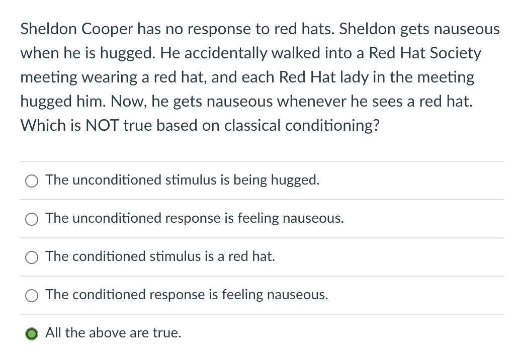 Solved Sheldon Cooper has no response to red hats. Sheldon | Chegg.com