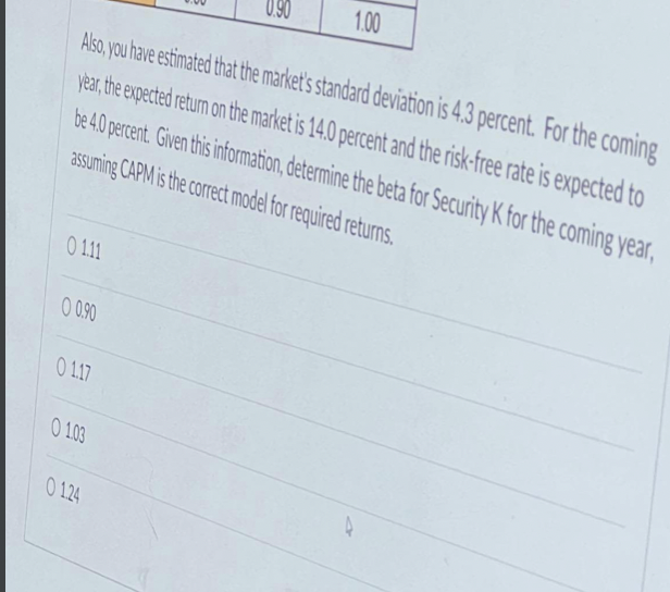 Solved You are given the following partial covariance and | Chegg.com