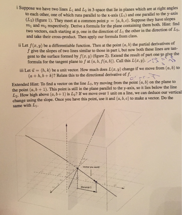 Solved i Suppose we have two lines L1 and La in 3-space that | Chegg.com
