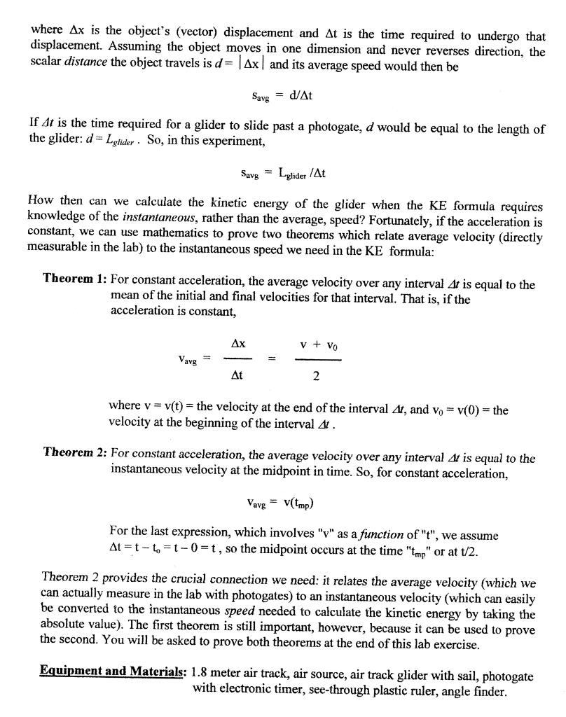 Solved Physics Laboratory Exercise Measuring "g" using | Chegg.com