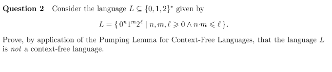 Solved Pumping lemma for context-free languages If A is a | Chegg.com Solved Pumping lemma for context-free languages If A is a | Chegg.com