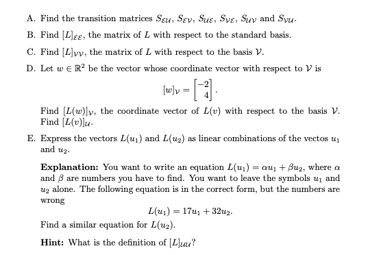 Solved Problem 7. Recall that the standard basis of R2 is | Chegg.com