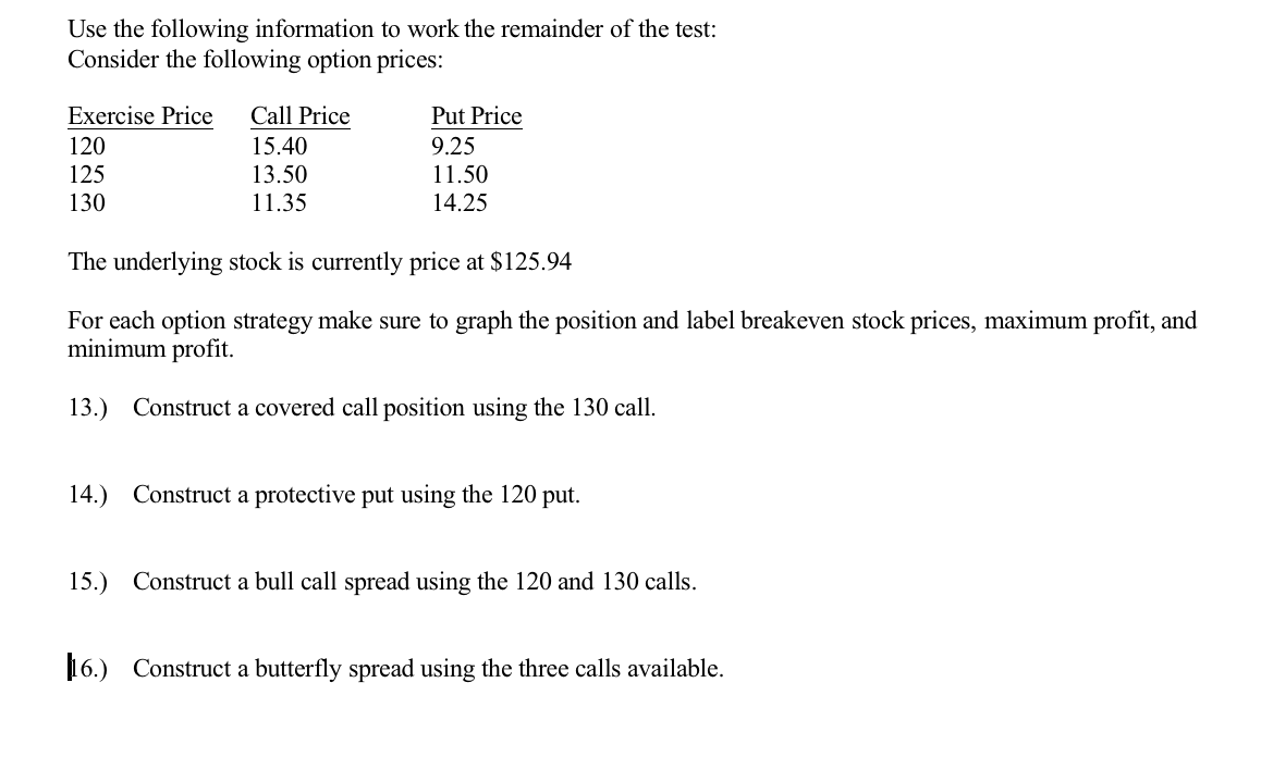Solved Use the following information to work the remainder | Chegg.com