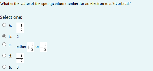 Solved What is the value of the spin quantum number for an | Chegg.com