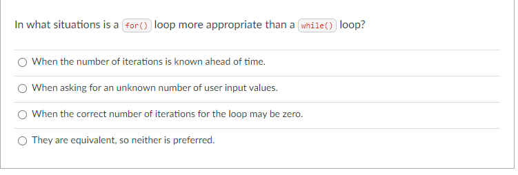 Solved There is an error in the for loop below. What is the | Chegg.com