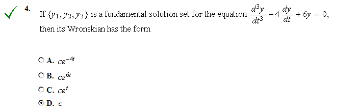 Solved If {y1,y2,y3} ﻿is a fundamental solution set for the | Chegg.com