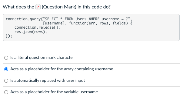 Solved What does the ? (Question Mark) in this code do? | Chegg.com