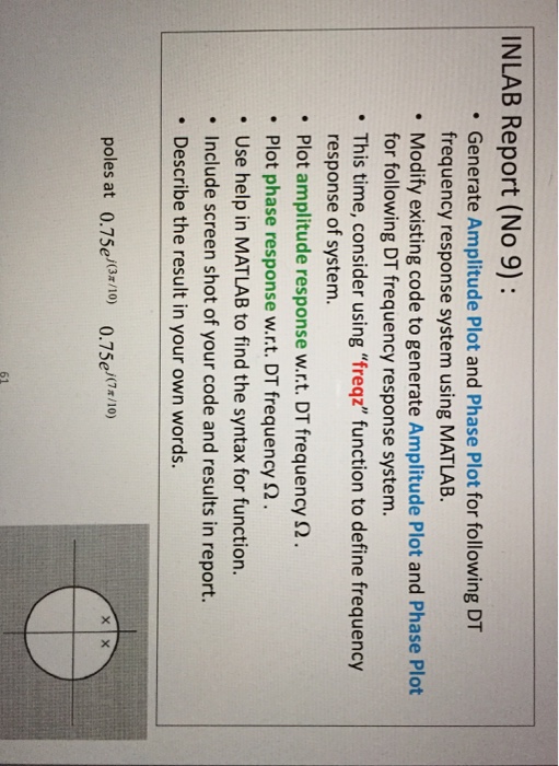 Solved INLAB Report (No 9): Generate Amplitude Plot and | Chegg.com