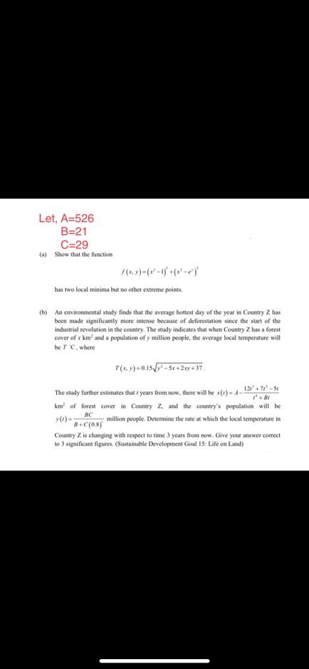 Solved Let, A=526 B=21 C=29 (a) Show that the function has | Chegg.com