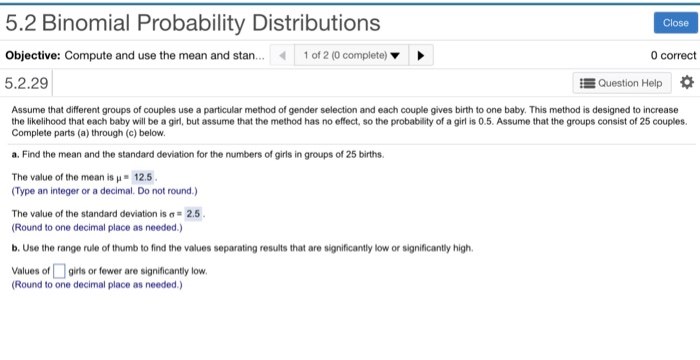 Solved 5.2 Binomial Probability Distributions Objective: | Chegg.com