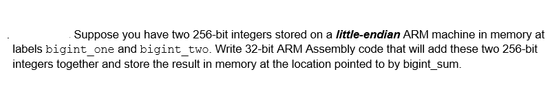 Solved Suppose you have two 256-bit integers stored on a | Chegg.com