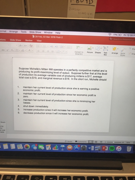 Solved ormat Arrange Tools Slide Show Window Help 77% CO Fri | Chegg.com