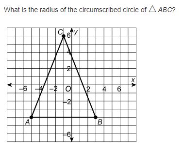 Solved What is the radius of the circumscribed circle of | Chegg.com