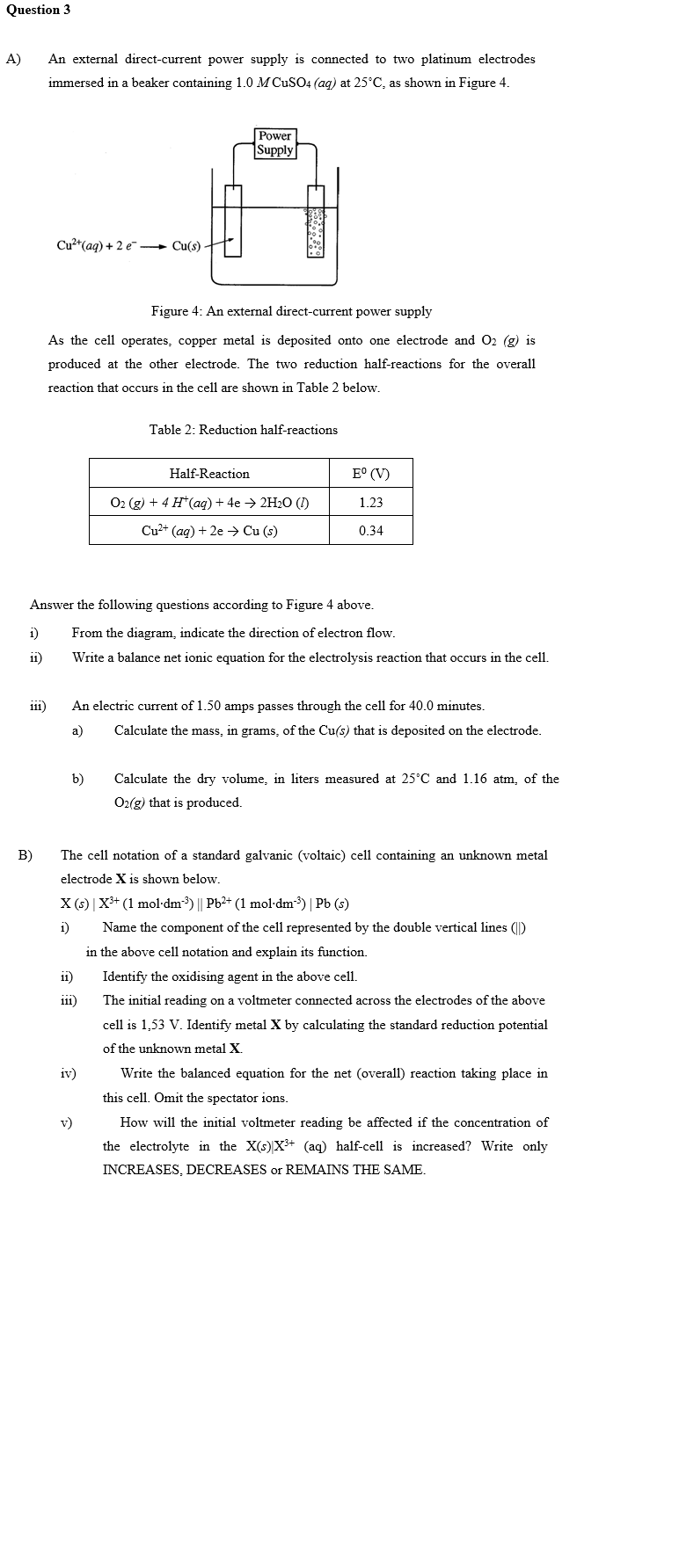 Solved Question 3 A) An external direct-current power supply | Chegg.com