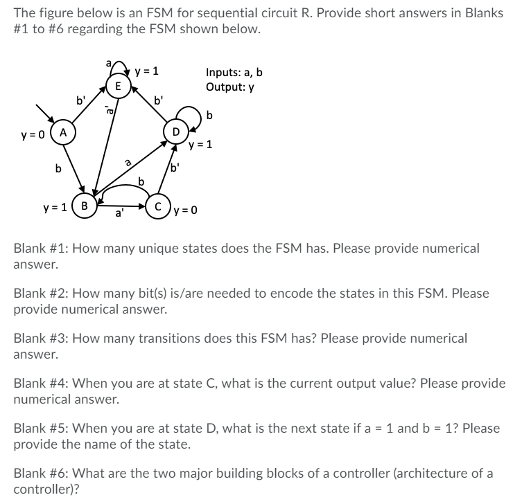 Solved The figure below is an FSM for sequential circuit R. | Chegg.com