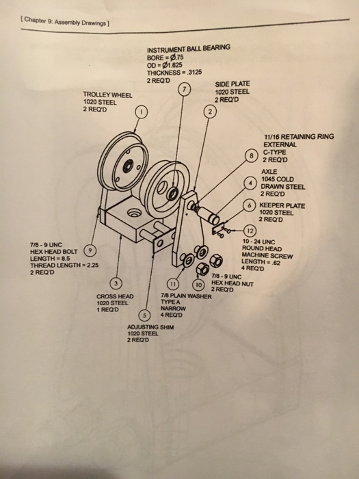 Solved I Chapter 9. Assembly Drawing P-2) Consider the | Chegg.com