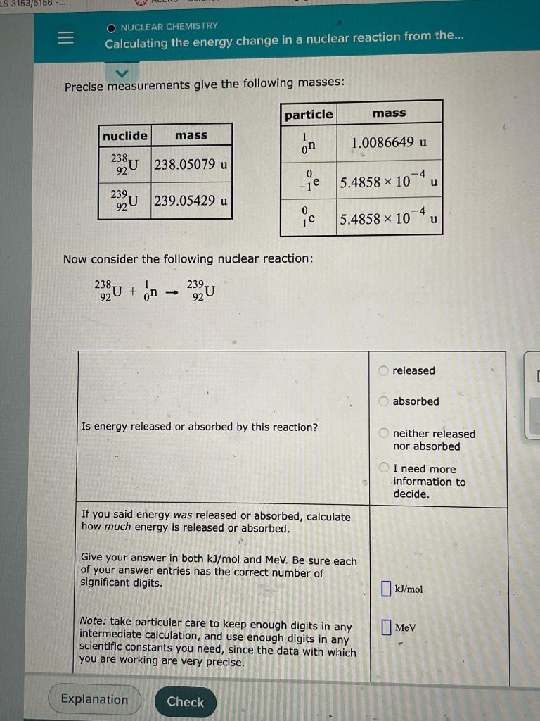 Solved Precise measurements give the following masses: Now | Chegg.com