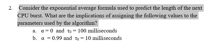 Solved Consider the exponential average formula used to | Chegg.com
