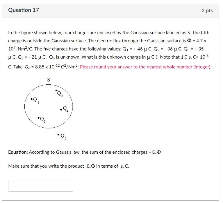 Solved In the figure shown below, four charges are enclosed | Chegg.com