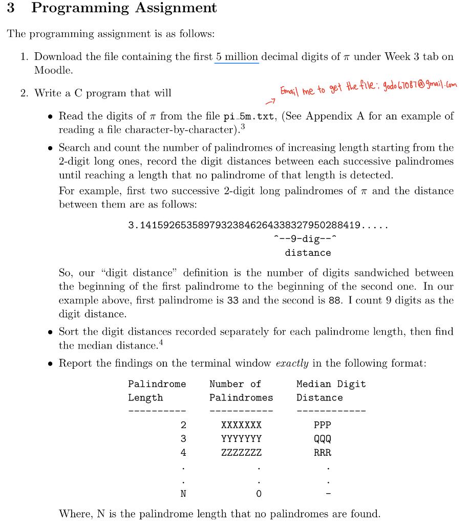 3 Programming Assignment The Programming Assignment 8026