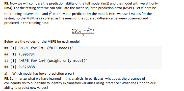 Solved ## ## Call: ## Im(formula = mpg ~ disp + hp + wt + | Chegg.com
