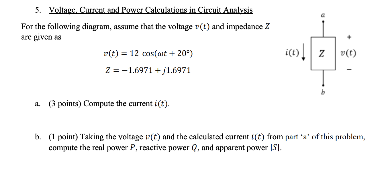 Solved 5. Voltage, Current and Power Calculations in Circuit | Chegg.com