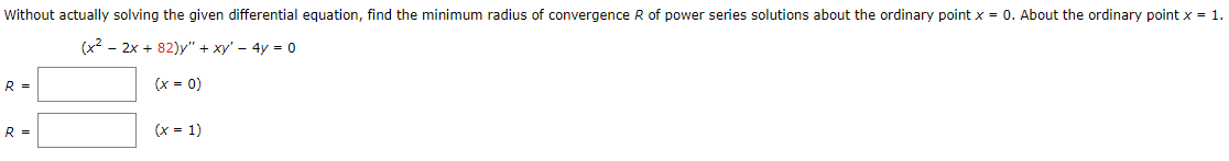 Solved Without actually solving the given differential | Chegg.com