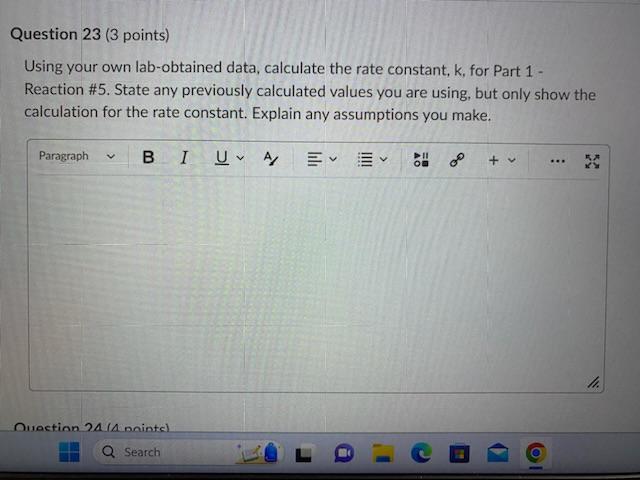 Construct a plot of In [relative rate ×100] vs. 1/T. | Chegg.com