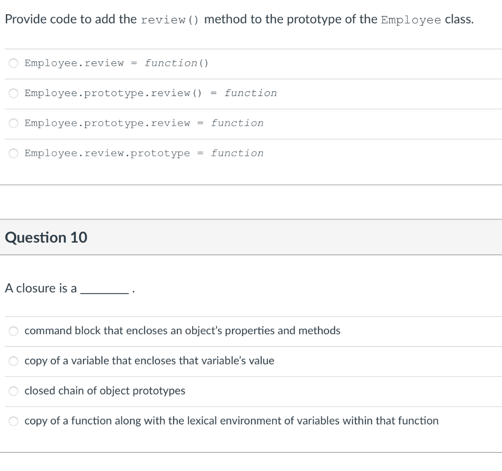 Solved Provide code to add the review () method to the | Chegg.com