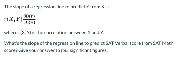 Solved SAT Math and verbal scores have an approximately | Chegg.com